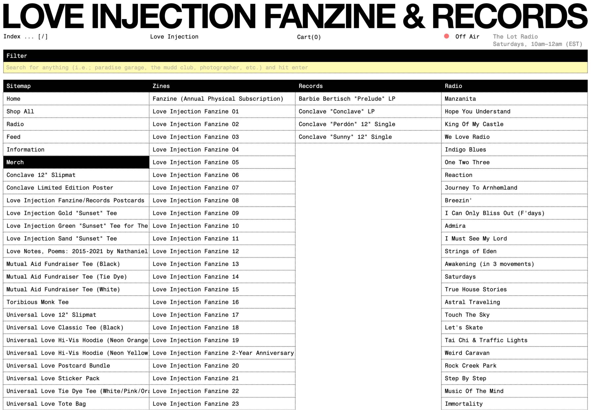 Love Injection – Klikkenthéke